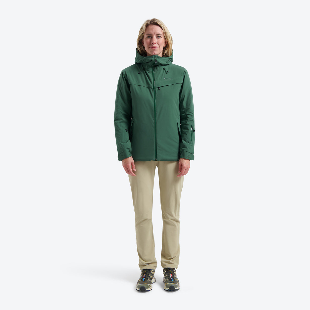 Insulated Hard Shell Jacket Dark Green | Women – Cortazu