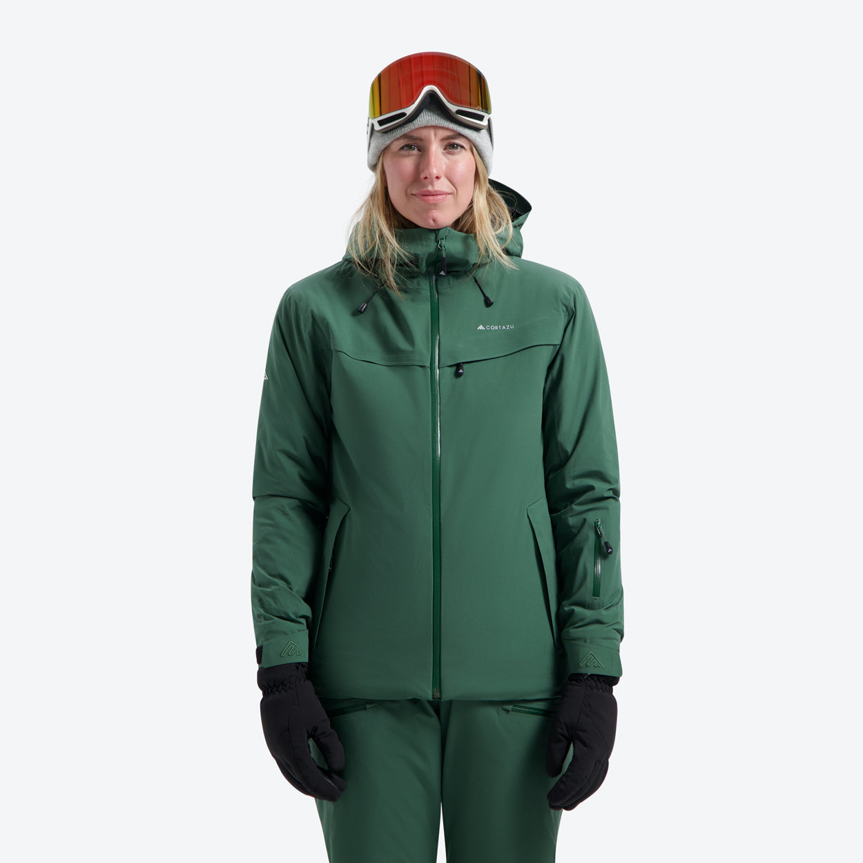 Insulated Hardshell Jacket Dark Green | Women – Cortazu